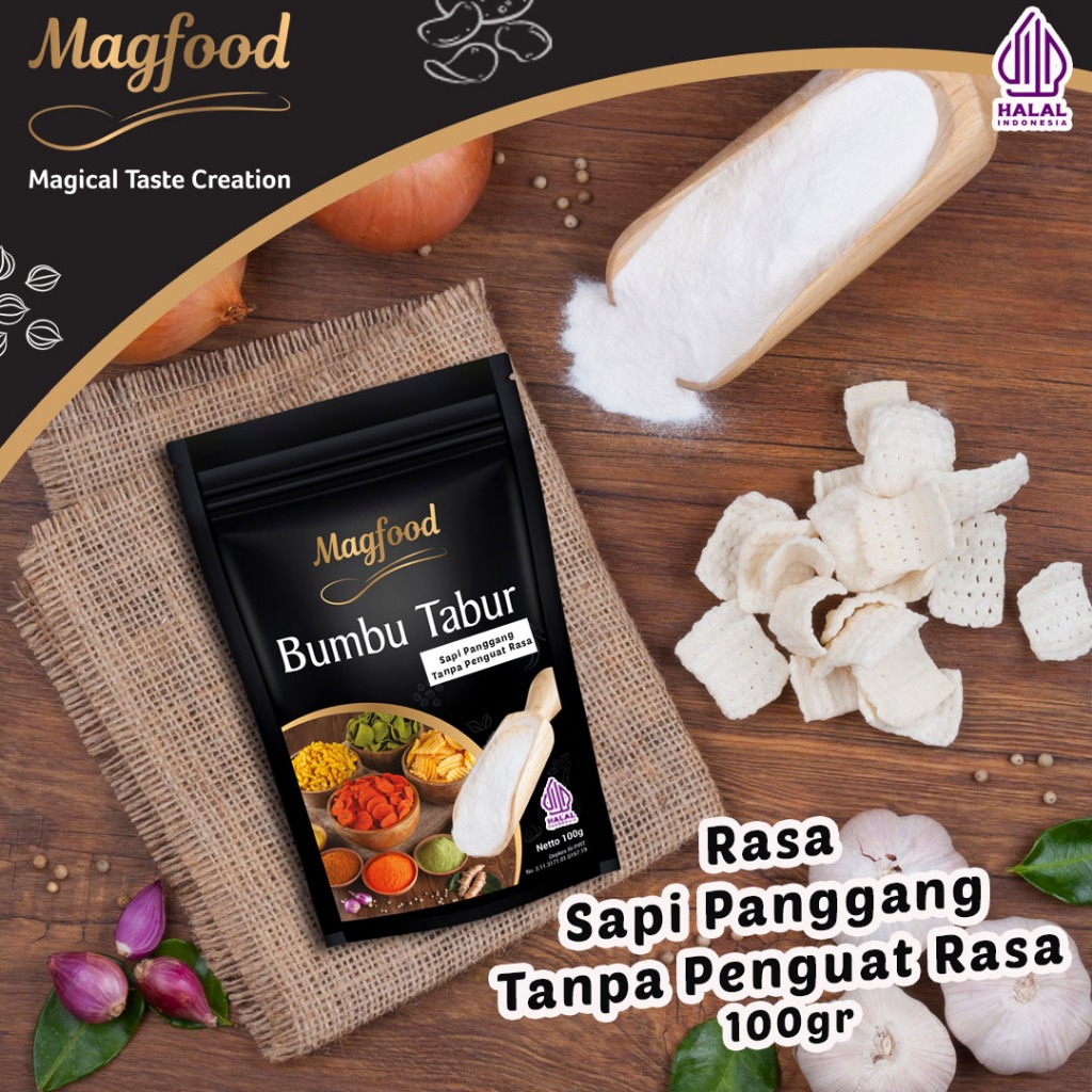 Jual Magfood Bumbu Tabur Rasa Sapi Panggang Tanpa Penguat Rasa [100g ...