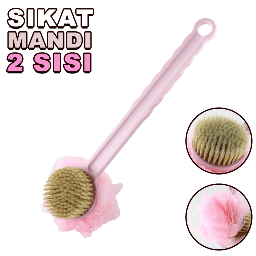 Jual Sikat Mandi 2in1 Sikat Pembersih Badan Bergagang Panjang Sikat ...