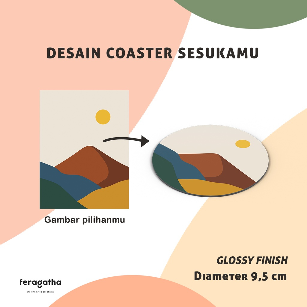 Jual Feragatha Custom Coaster Tatakan Gelas Tatakan Minuman Design ...