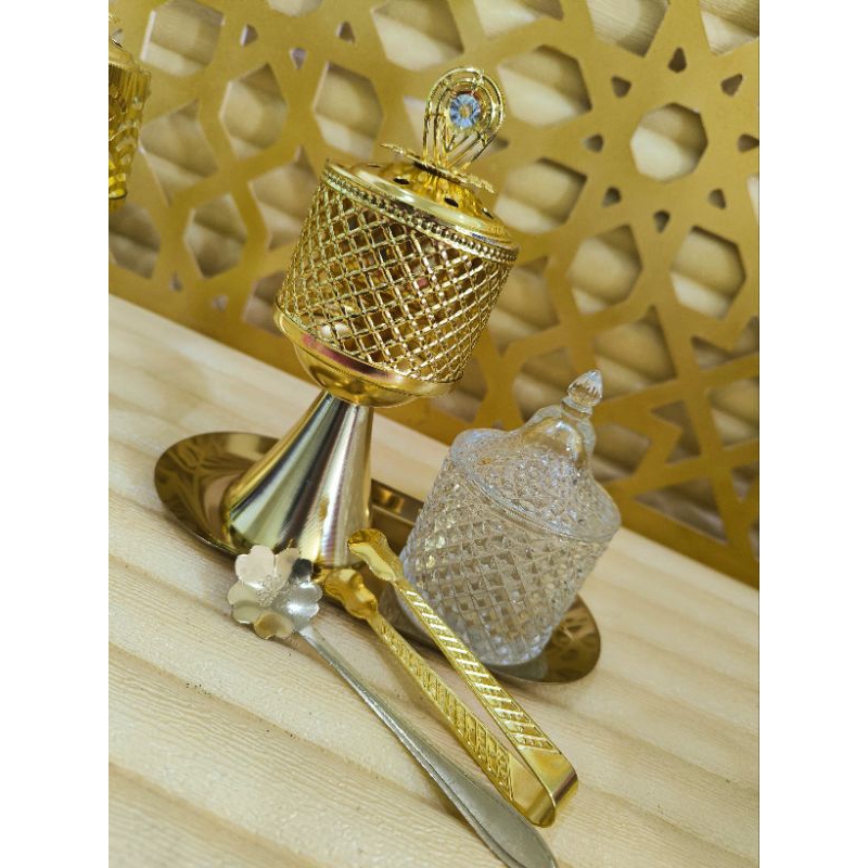 Jual Mabkhara set white gold 4in1 ( Tanpa Dupa ) / tempat bakar dupa ...