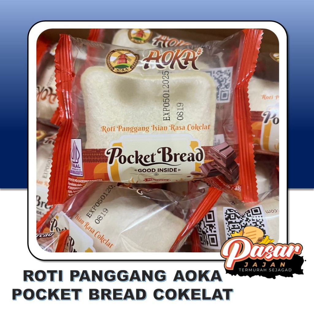 Jual Roti Panggang Aoka Pocket Bread Cokelat | Shopee Indonesia