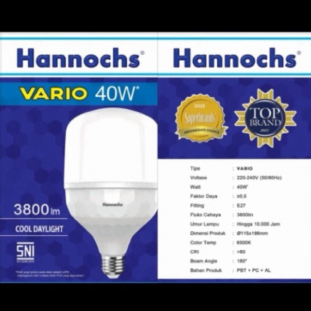 Jual Hannochs Lampu LED Vario 40 Watt - Cahaya Putih / Cool Daylight | Shopee Indonesia