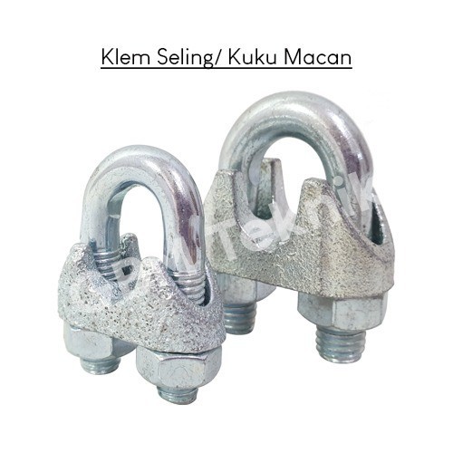 Jual Klem Seling 6MM / Kuku Macan 6MM / Clamp Seling Wire Rope Clip 6MM ...