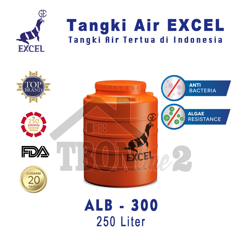 Jual Tandon Tangki Toren 250 Liter EXCEL | Shopee Indonesia