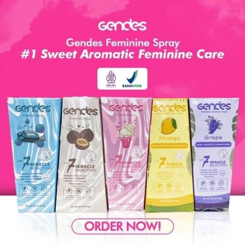 Jual Gendes Femine Care Spray With Miracle All Varian | Shopee Indonesia