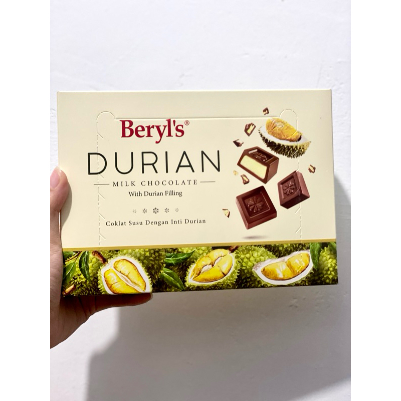 Jual BERYLS BERYL’S DURIAN MILK CHOCOLATE WITH DURIAN FILLING COKLAT SUSU DENGAN INTI ISIAN ISI ...