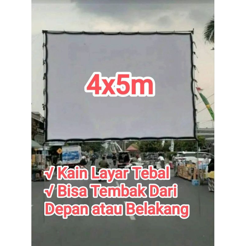 Jual Kain Layar Proyektor / Screen Proyektor Ukuran 4x5 Meter Bisa ...