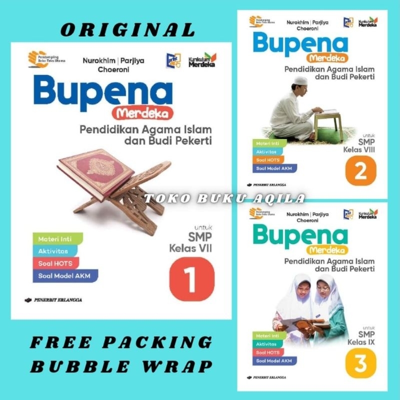 Jual Buku Bupena Merdeka Agama Islam Kelas 7 8 9 / 1 2 3 SMP/MTs Erlangga Kurikulum Merdeka ...