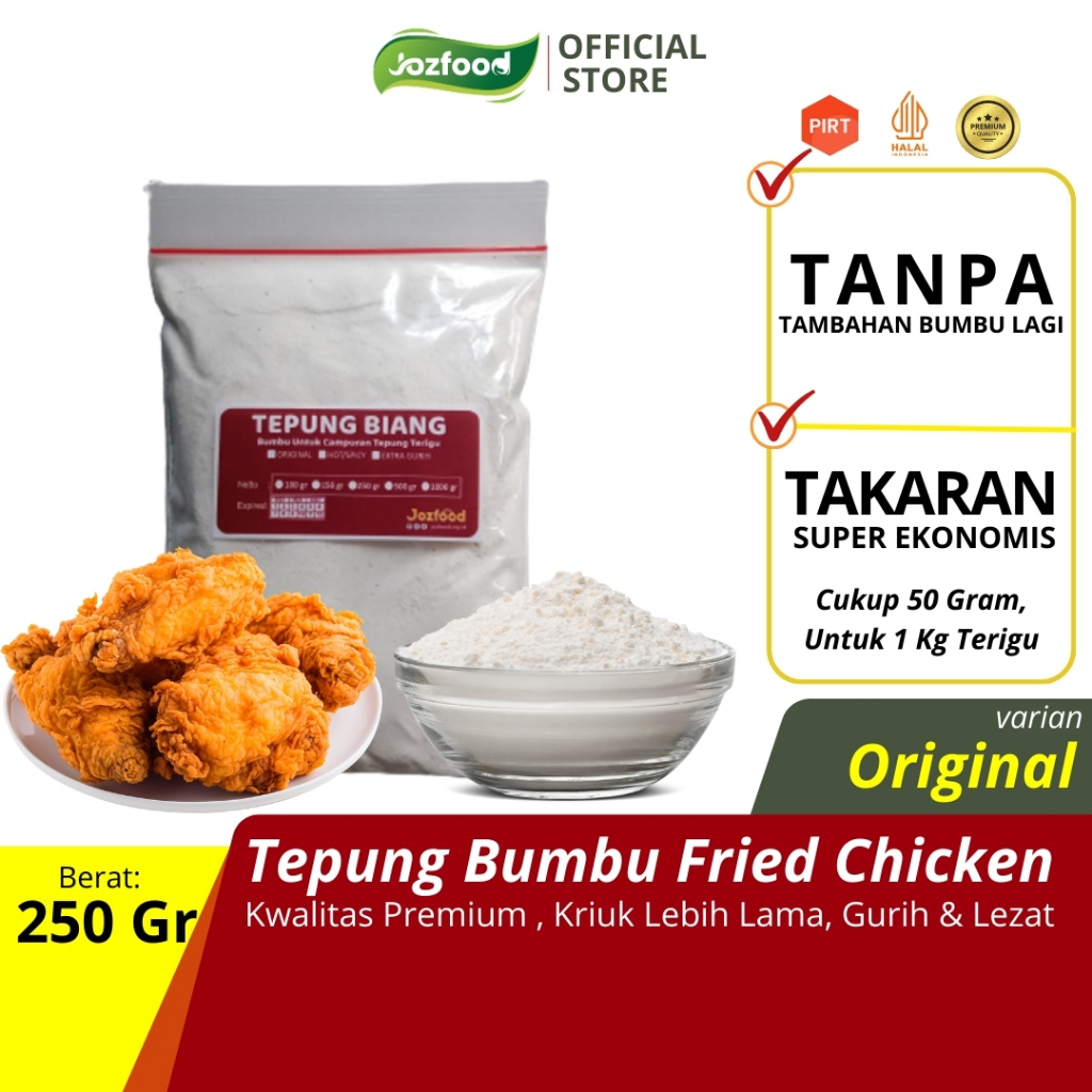 Jual JOZFOOD Tepung Biang Premix | Bumbu Marinasi Fried Chicken Ayam ...