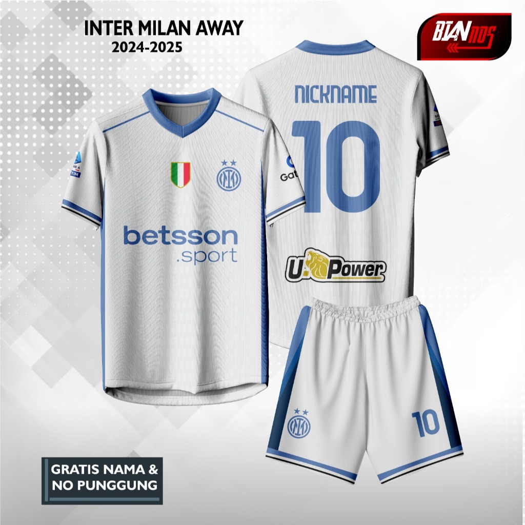 Jual JERSEY BOLA il Nerazzurri AWAY 2024/2025 FULL PRINTING (GRATIS ...