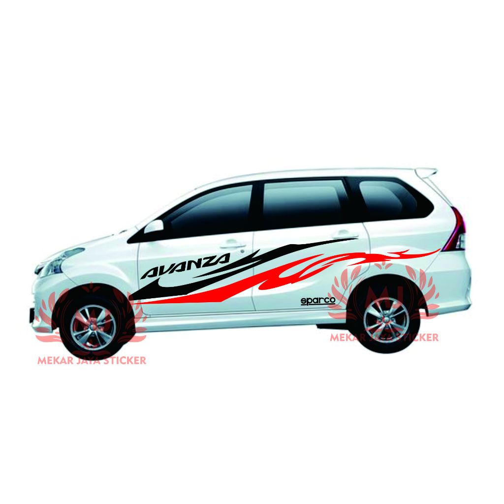 Jual cutting sticker mobil avanza terbaru body samping mobil avanza ...