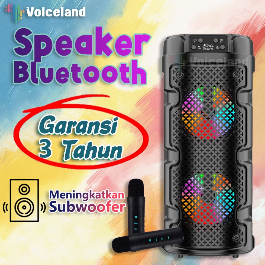 Jual 【PRO MAX BASS】Speaker Bluetooth Karaoke Besar Super Bass 4 Inch Polytron Protable Wireless ...