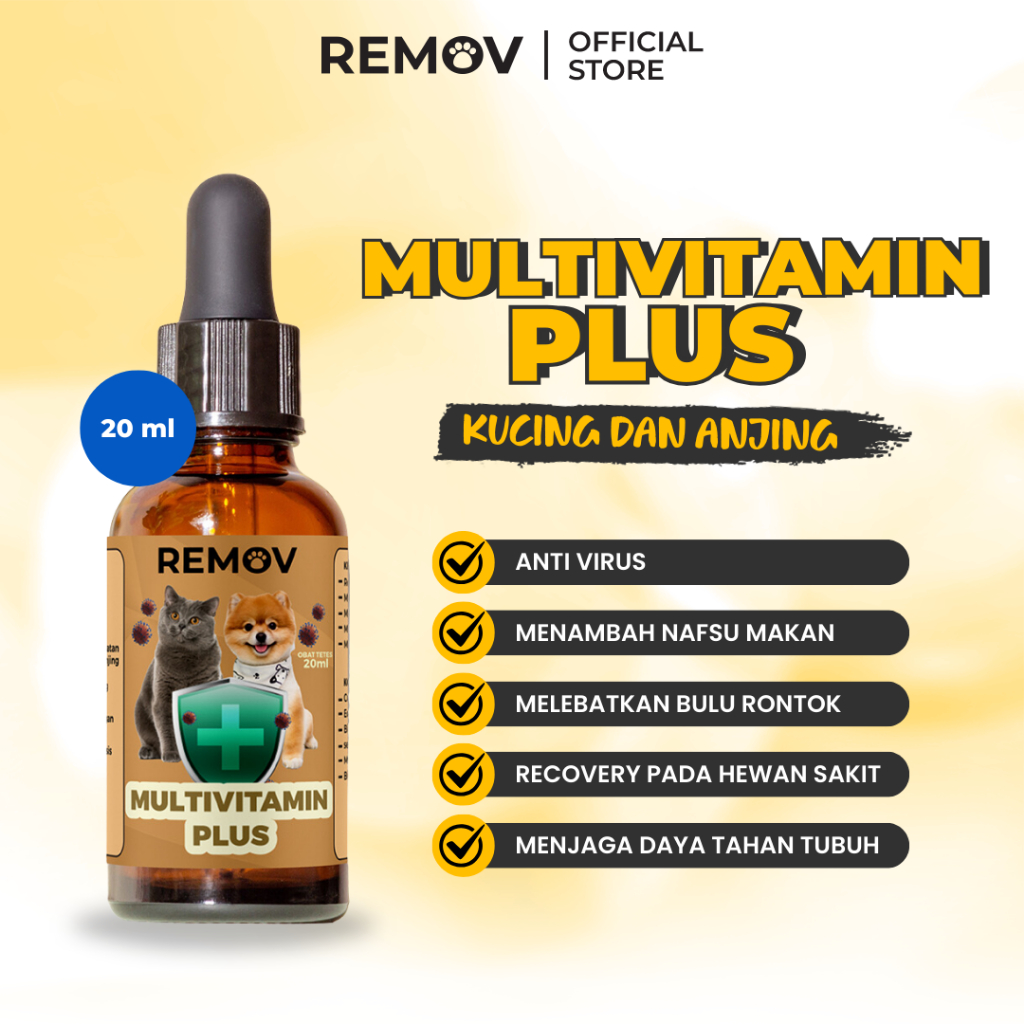 Jual Remov Vitamin Tetes Multivitamin Plus Untuk Kucing & Anjing ... Jual Remov Vitamin Tetes Multivitamin Plus Untuk Kucing & Anjing ...