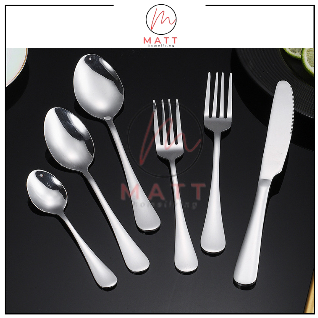 Jual MATT Sendok Garpu Makan Stainless Steel Tebal Premium / Sendok ...