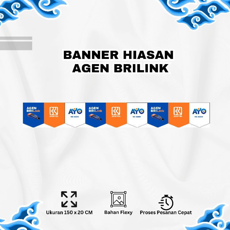 Jual Banner Renda Agen BriLink Bank BRI ukuran 150 x 20 CM | Shopee ...