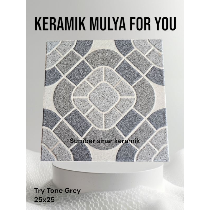 Jual Keramik Lantai 25x25 Try Tone Grey | Matt | Accura | Kw-1 | Shopee Indonesia