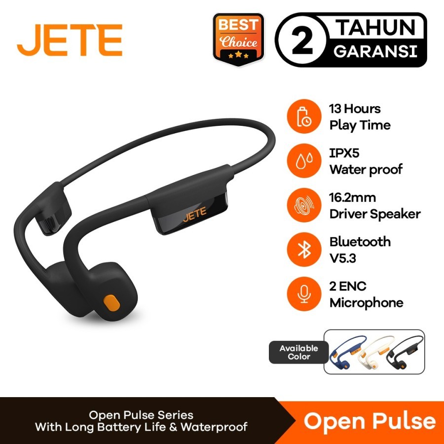 Jual JETE Open Pulse Headset Bluetooth Sport JETE Open Pulse IPX5 Enc 2 ...