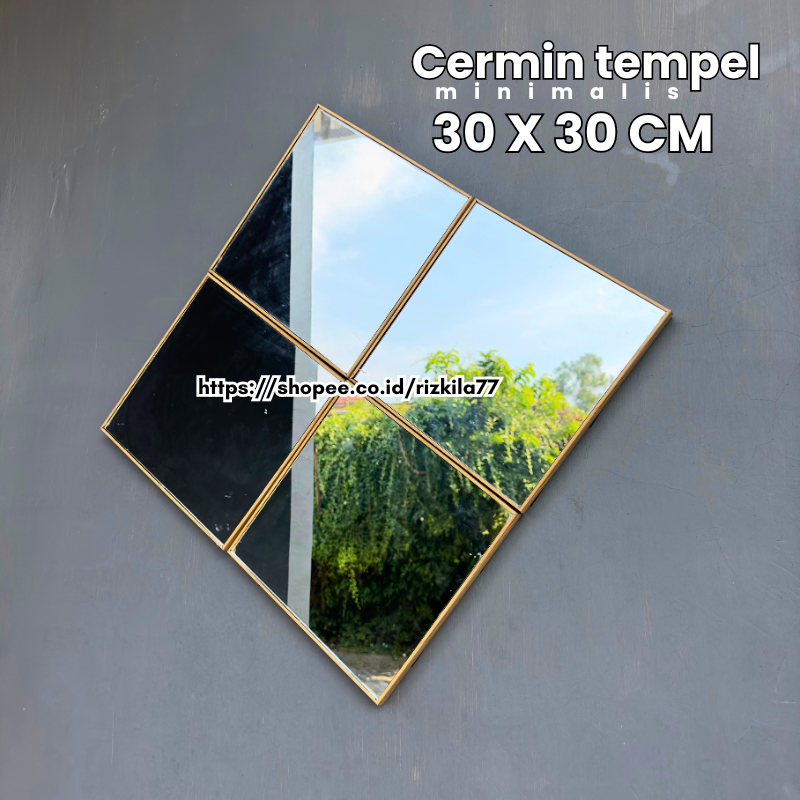 Jual Cermin Tempel Persegi 30X30 + Bingkai Aesthetic Dinding Dekorasi ...