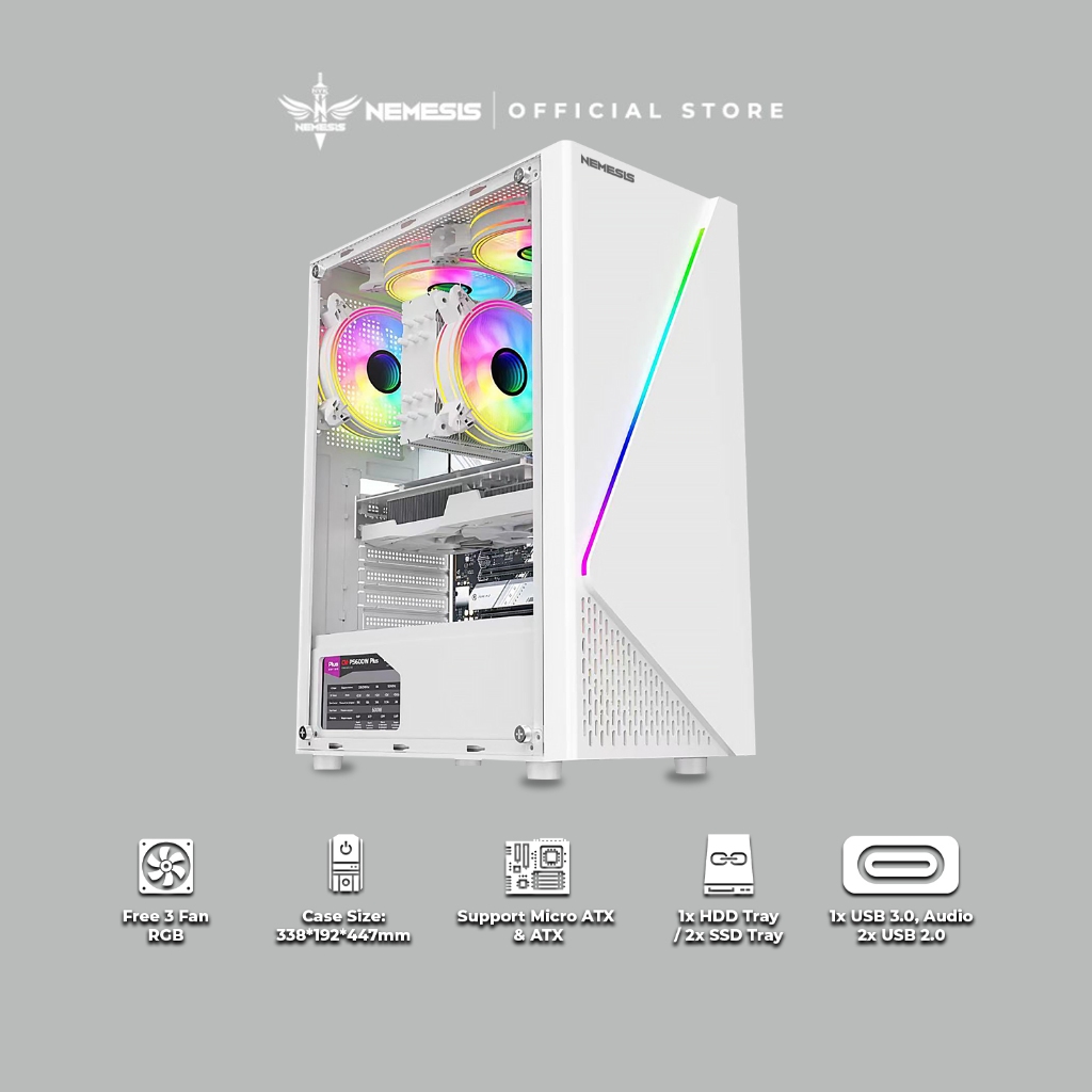 Jual PC Case M-ATX / ATX NYK Nemesis PALLAS T59 | Shopee Indonesia