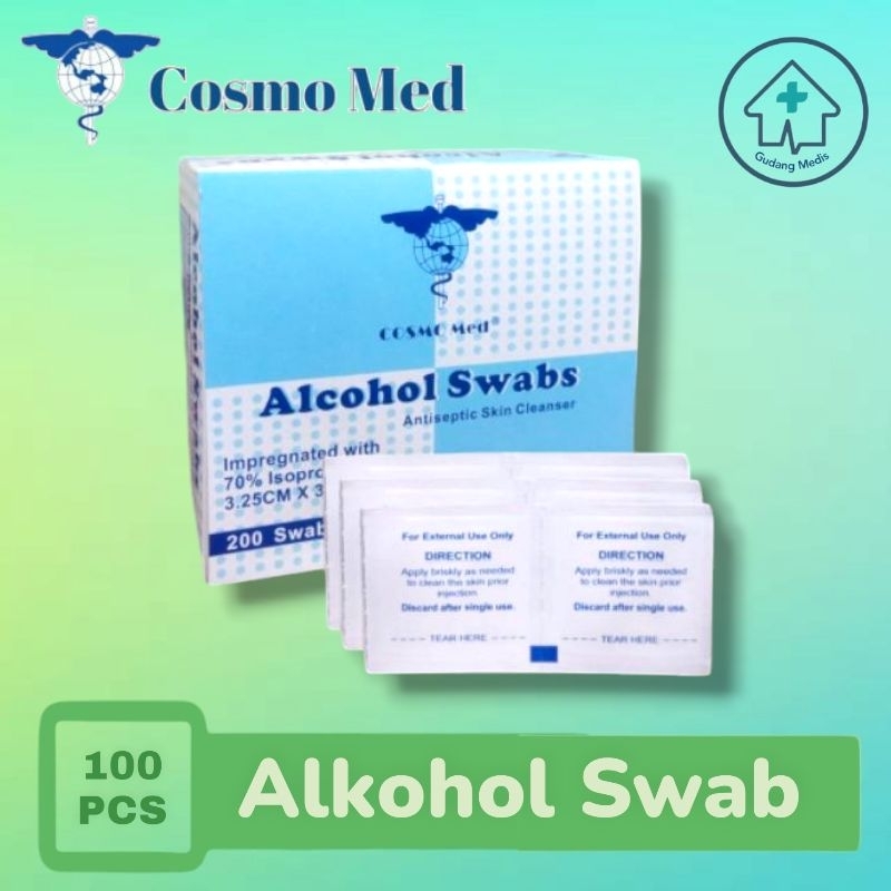Jual Tissu Alkohol Alkohol Swab Cosmo Med Tisu Basah | Shopee Indonesia