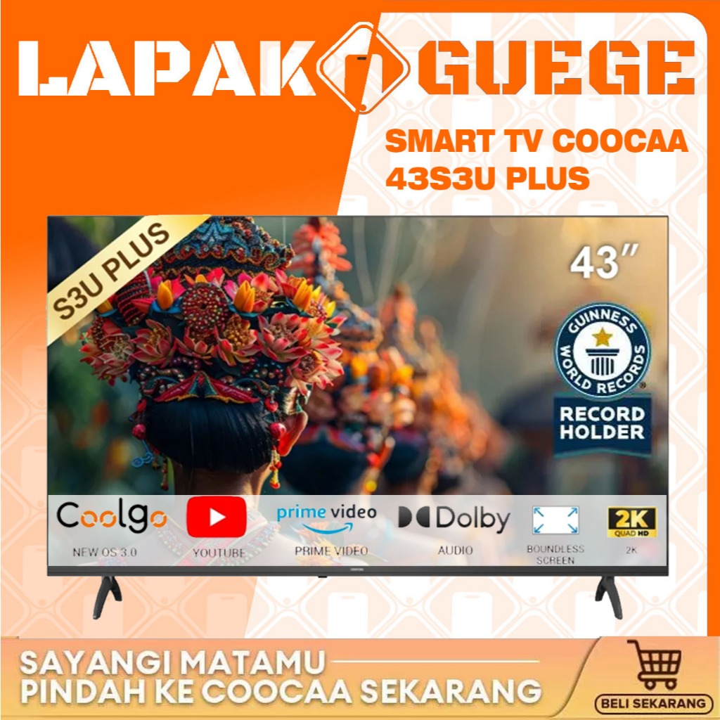 Jual LED TV COOCAA 43 inch Coolita 3.0 Smart TV Youtube/ Prime Video ...
