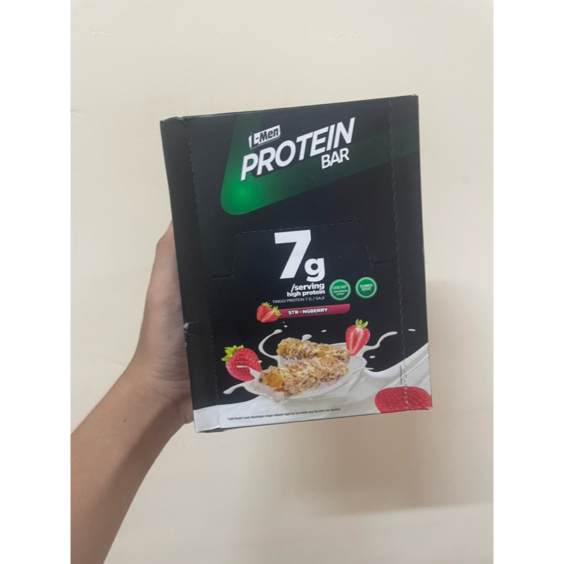 Jual L-Men Protein Bar Strongberry 12 Sachet | Shopee Indonesia
