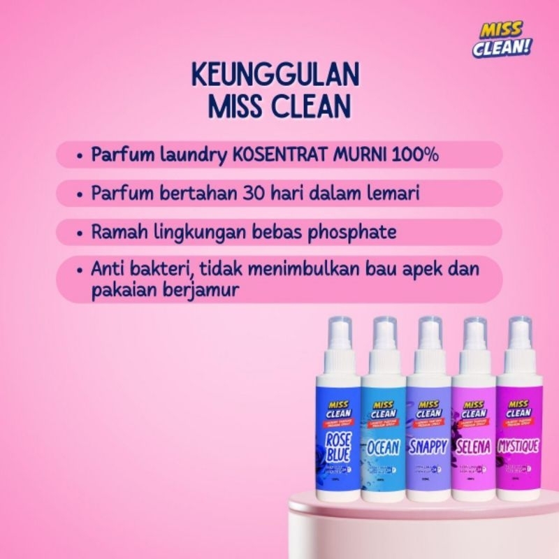 Jual Miss Clean Pewangi Pakaian Snappy 100 ml | Shopee Indonesia