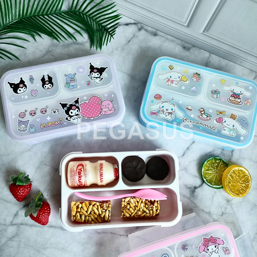 Jual LB25 Lunch Box Mini Yooyee Karakter Sanrio 3 Sekat Kotak Makan ...