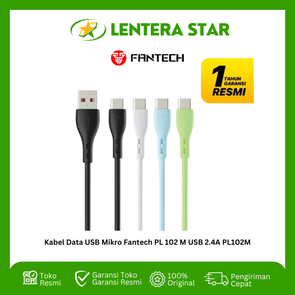 Jual Kabel Data USB Mikro Fantech PL 102 M USB 2.4A PL102M | Shopee Indonesia