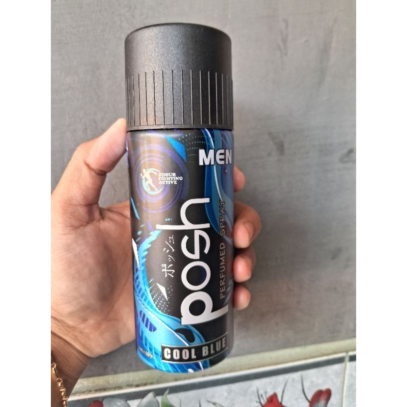 Jual Posh Men Cool Blue Body Spray 150ml | Shopee Indonesia