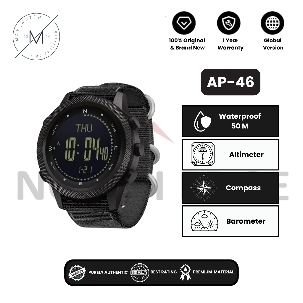 Jual NORTH EDGE APACHE-46 Men Digital Watch Outdoor Sports Running ...