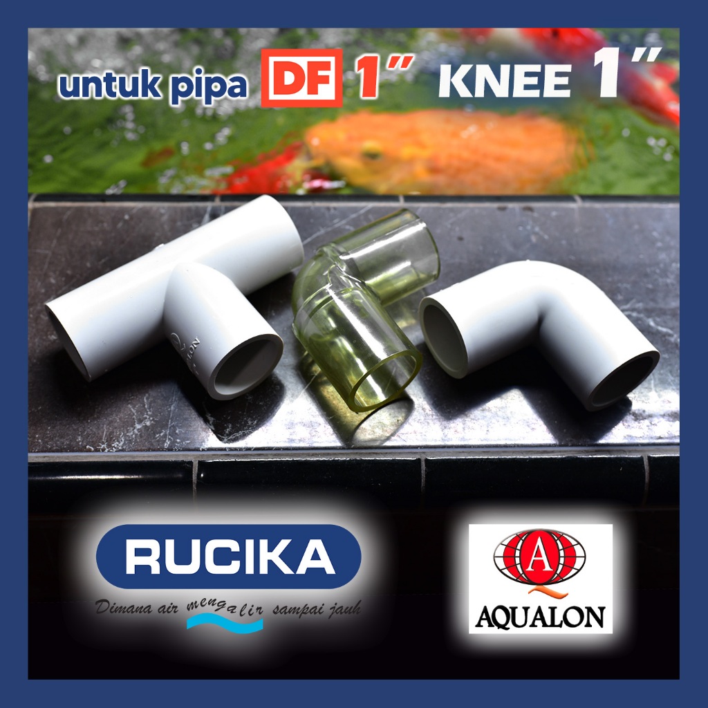 Jual Knee Keni 1" INCH Bening / Putih untuk pipa DF 1" akuarium kolam ...