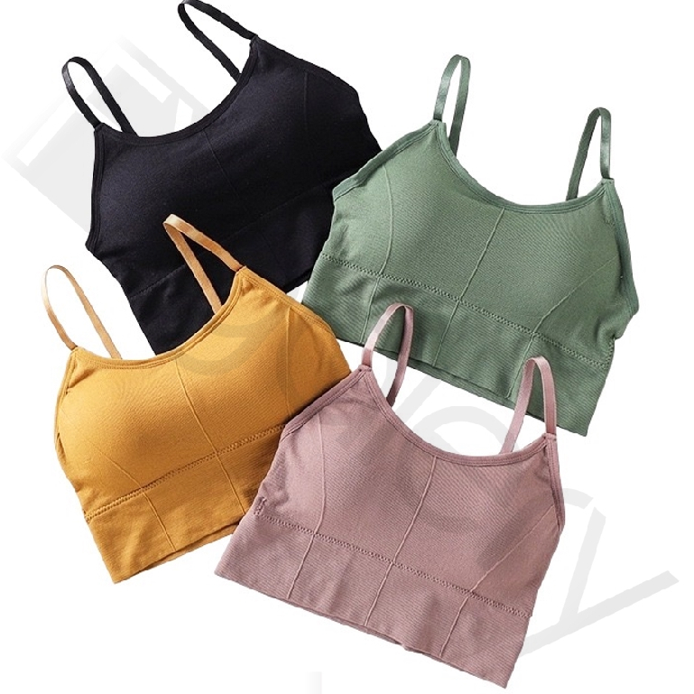 Jual Bra sport wanita Tanpa Kawat bs13 original impor nilon Sport Bra ...