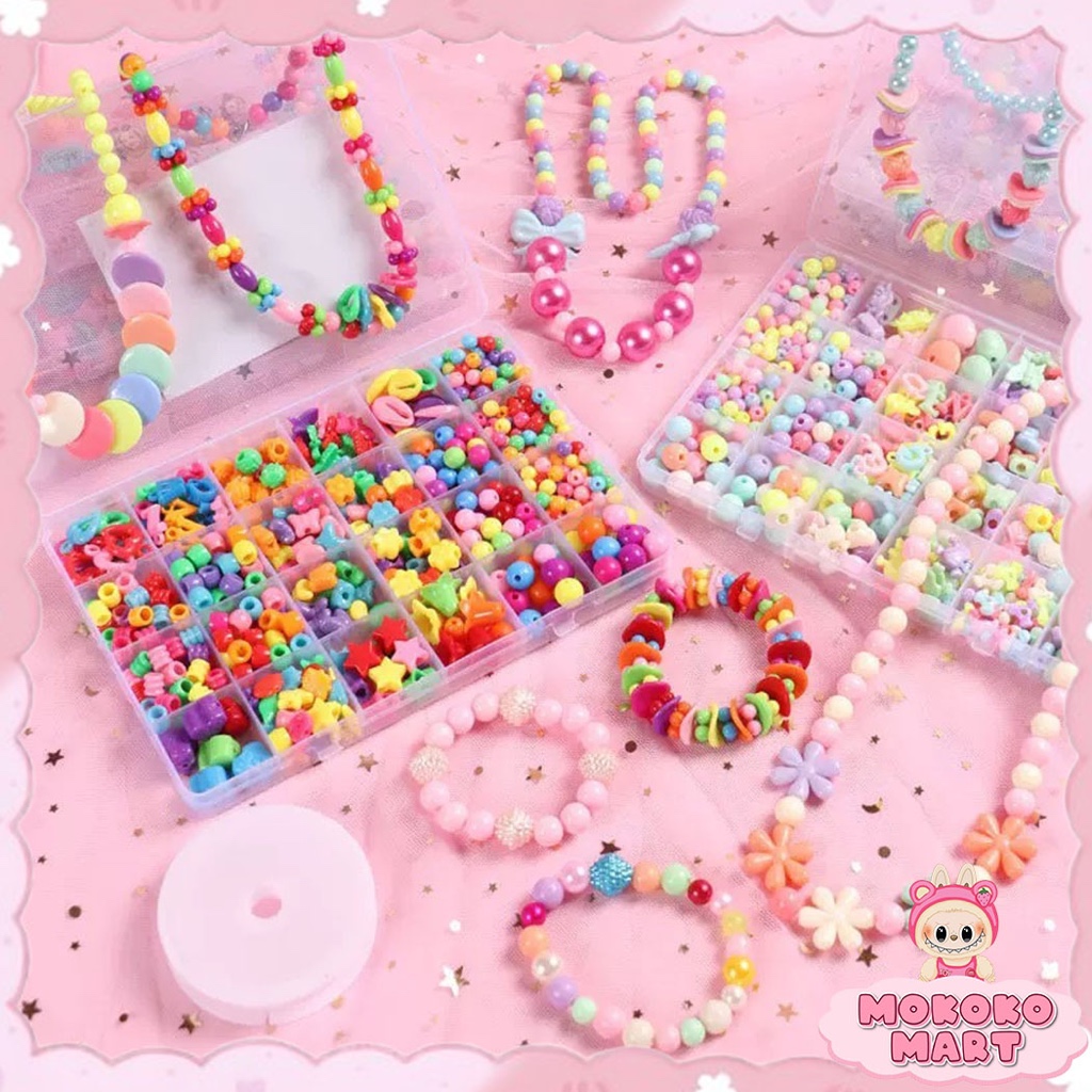 Jual MM DIY Manik Gelang Set Mainan Edukasi Anak Gelang Kalung ...