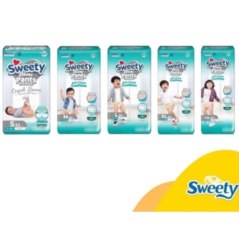 Jual popok Sweety Silver Pants / popok sweety tipe celana / popok sweety tipe celana | Shopee ...