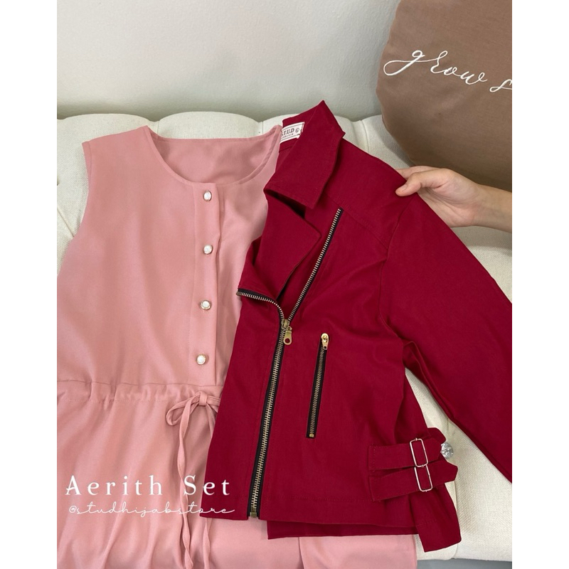 Jual Aerith Set Dress Setelan Jacket Cosplay Aerith by Studhijabstore ...