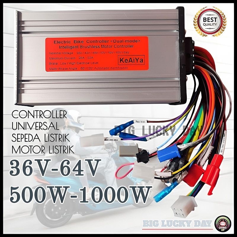 Jual CONTROLLER SEPEDA LISTRIK 36V-64V 500W-1000W MERK KEAIYA BLDC ...
