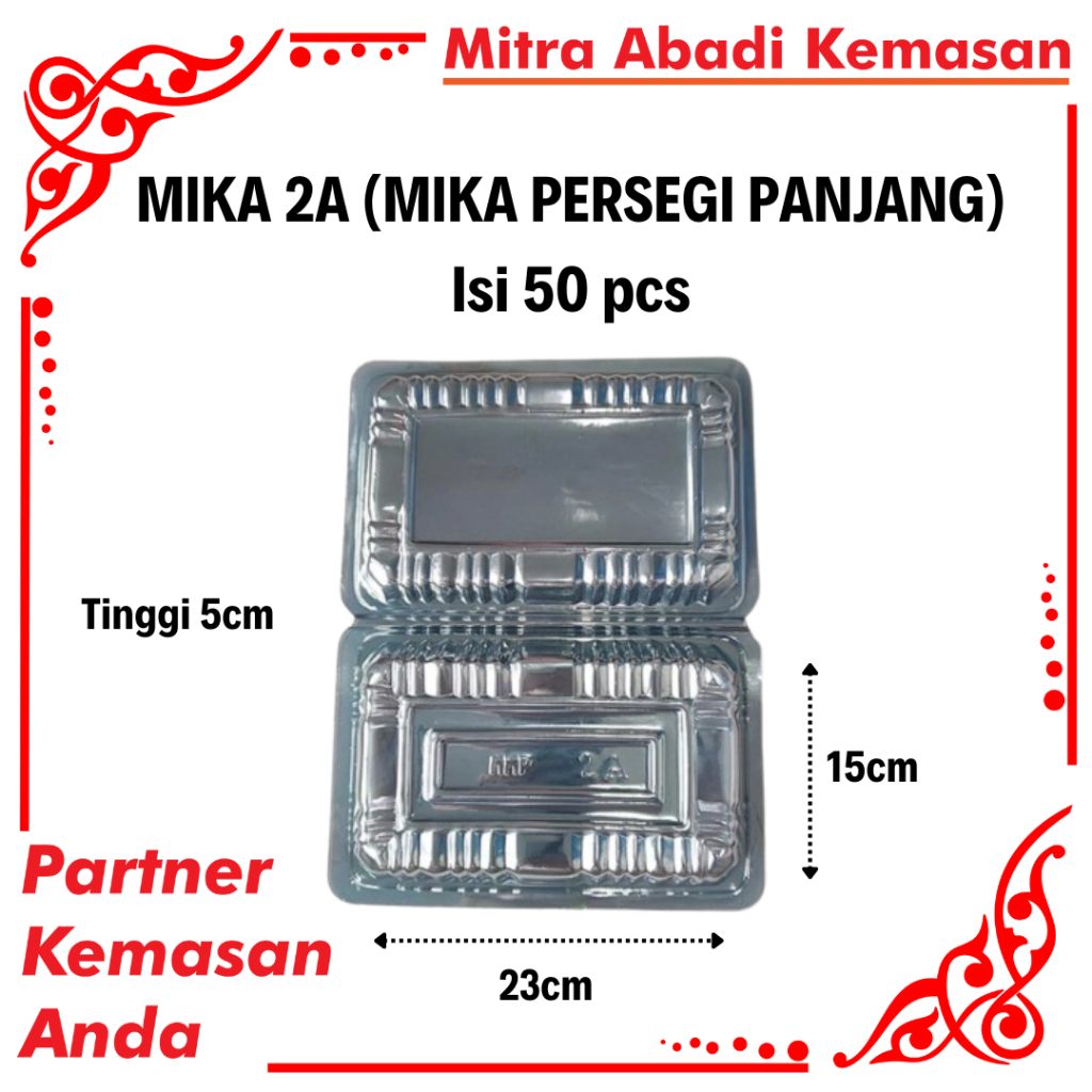 Jual MIKA PERSEGI PANJANG ISI 50 PCS | MIKA 2A MMP | MIKA MAKANAN ...