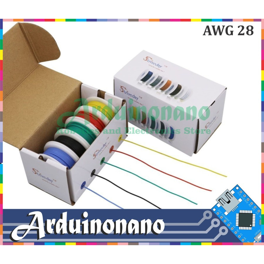 Jual Kabel cable tunggal AWG 28 AWG28 28AWG 1 roll 50M | Shopee Indonesia