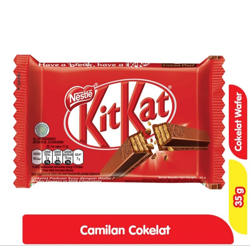 Jual KitKat Original Chocolate 4F 35 gram | Shopee Indonesia