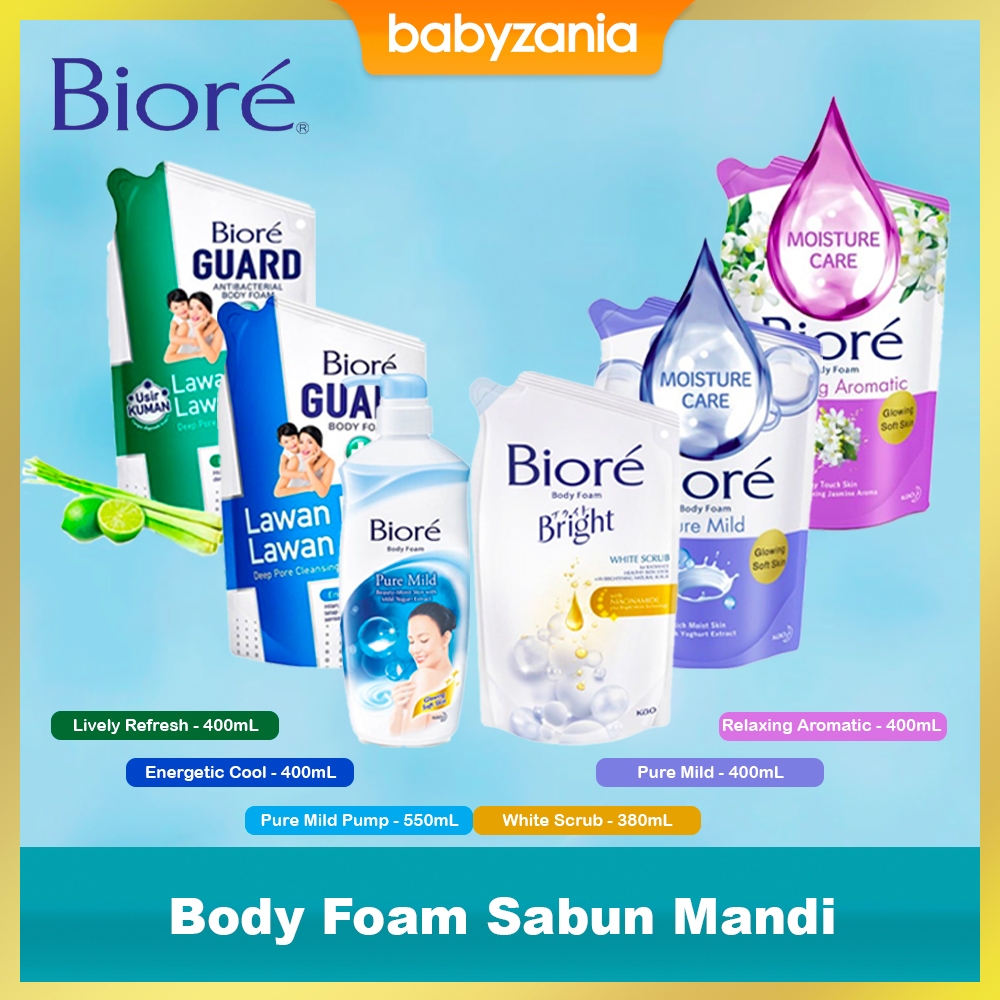 Jual Biore Body Foam Sabun Mandi Cair Pouch & Pound - 380ml 400ml 550ml | Shopee Indonesia