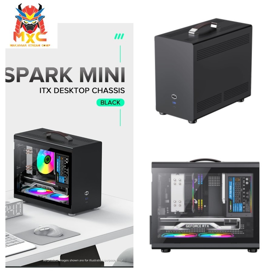 Jual GAMEMAX Spark Mini Black Casing Mini ITX PC support atx PSU | Shopee Indonesia