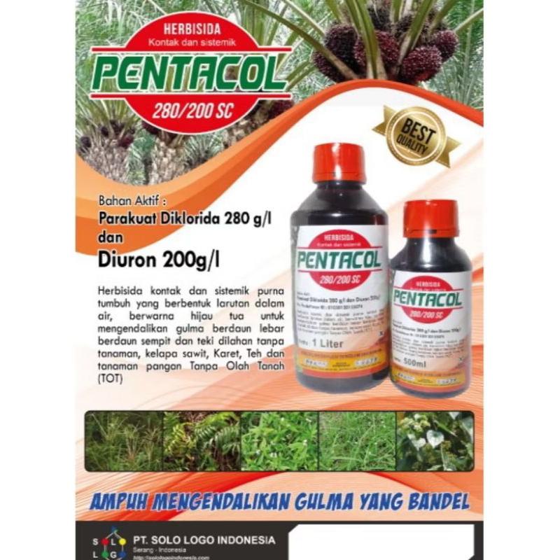 Jual herbisida kontak sistemik PENTACOL 280/200SL 1/2&1L | Shopee Indonesia