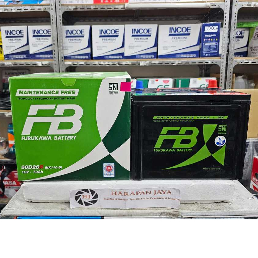 Jual AKI MOBIL FURUKAWA 80D26R / NX110-5 (70 AH) (KERING) | Shopee Indonesia