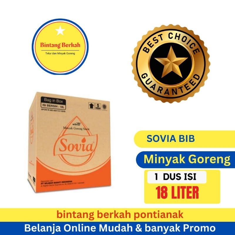 Jual Minyak Goreng Sovia 18 Liter atau 16,5 kg perdus produk Wilmar, Minyak Goreng paling cocok ...