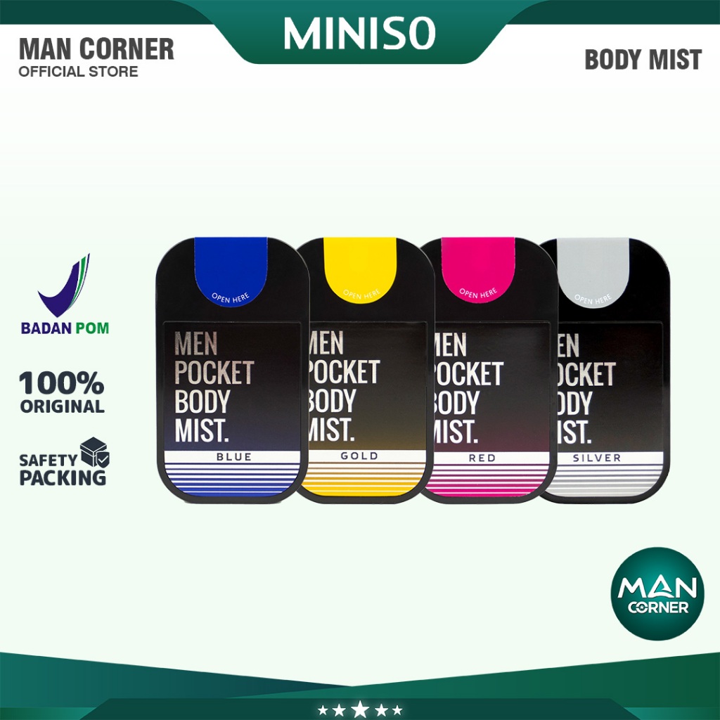 Jual Miniso Men Pocket Body Mist 35ml Men Scent Spray | Man Corner ...
