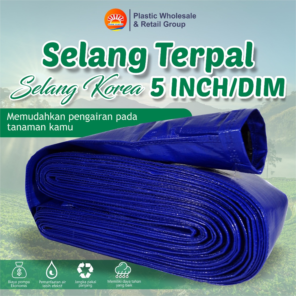 Jual Selang Terpal Plastik Korea 5 Dim/ Inch 25 Cm Berbagai Ukuran ...