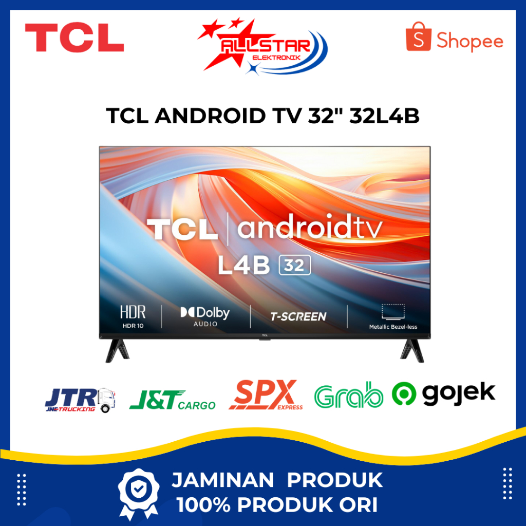 Jual [CARGO] TCL 32L4B Android Smart LED TV 32 Inch HDR Netflix Youtube ...