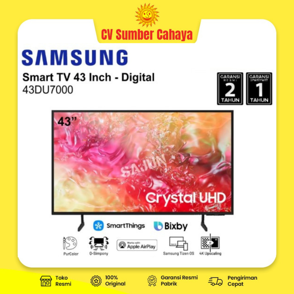 Jual Samsung LED Smart TV 43" Crystal UHD 4K 43DU7000 Digital TV ...