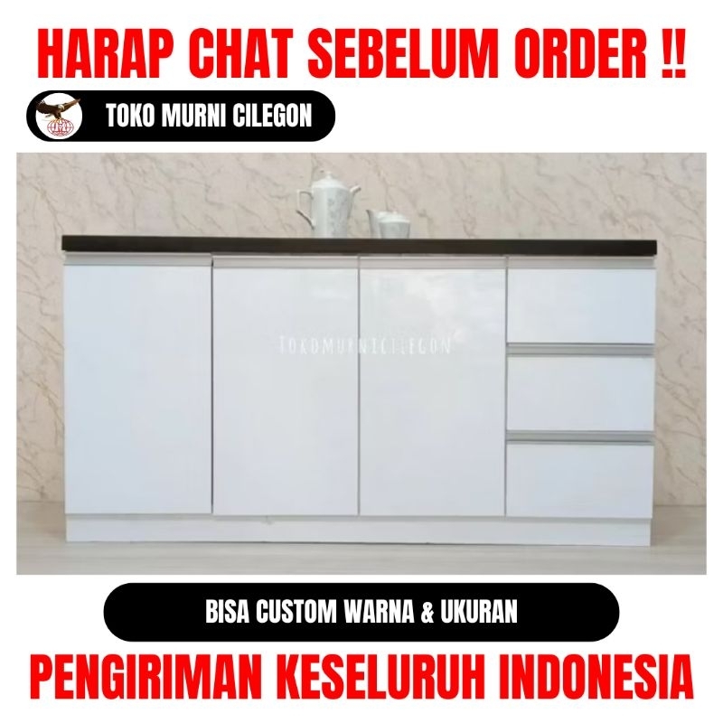 Jual Kitchen Set Bawah 4 Pintu White Top Granit (free ongkir cilegon ...